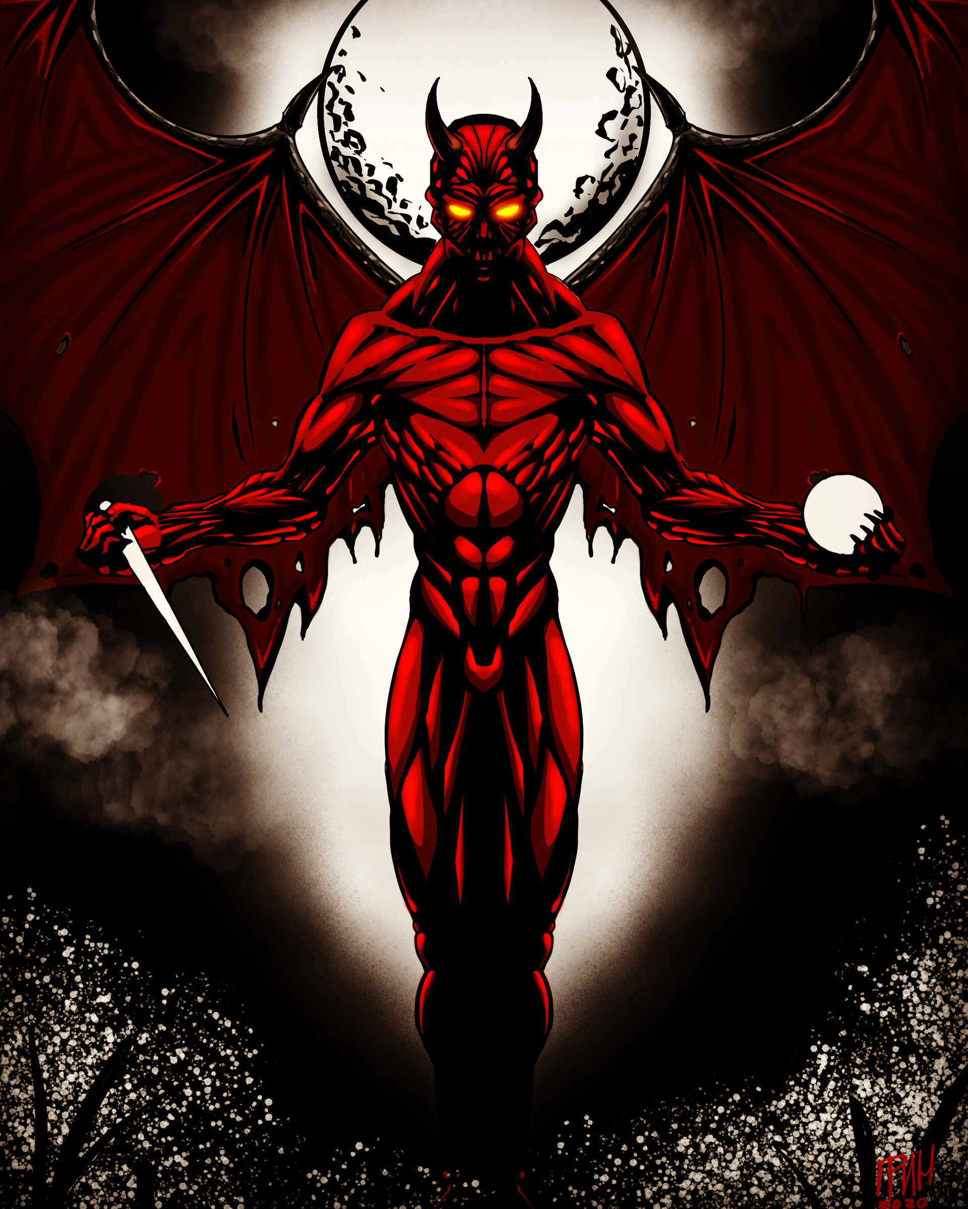 ArtStation - Demon in procreate