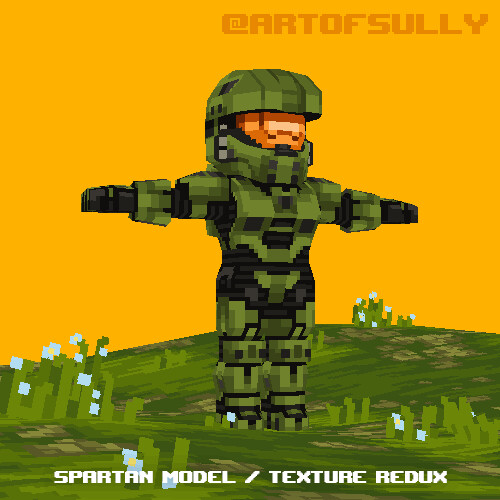 Brendan 'Sully' Sullivan - [Halo Project WIP] Spartan Model / Texture Redux