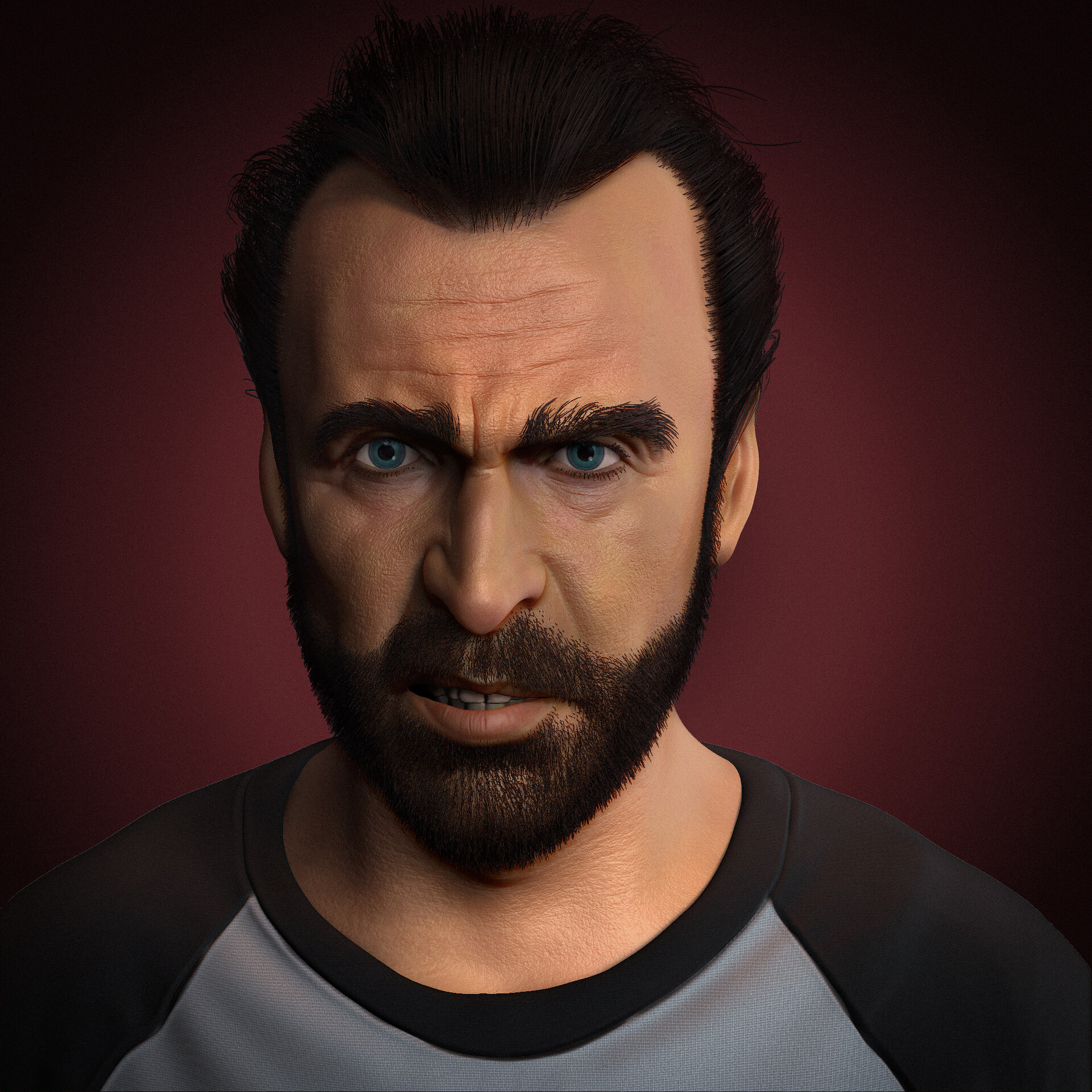 ArtStation - Nic Cage (Quick Exercise)