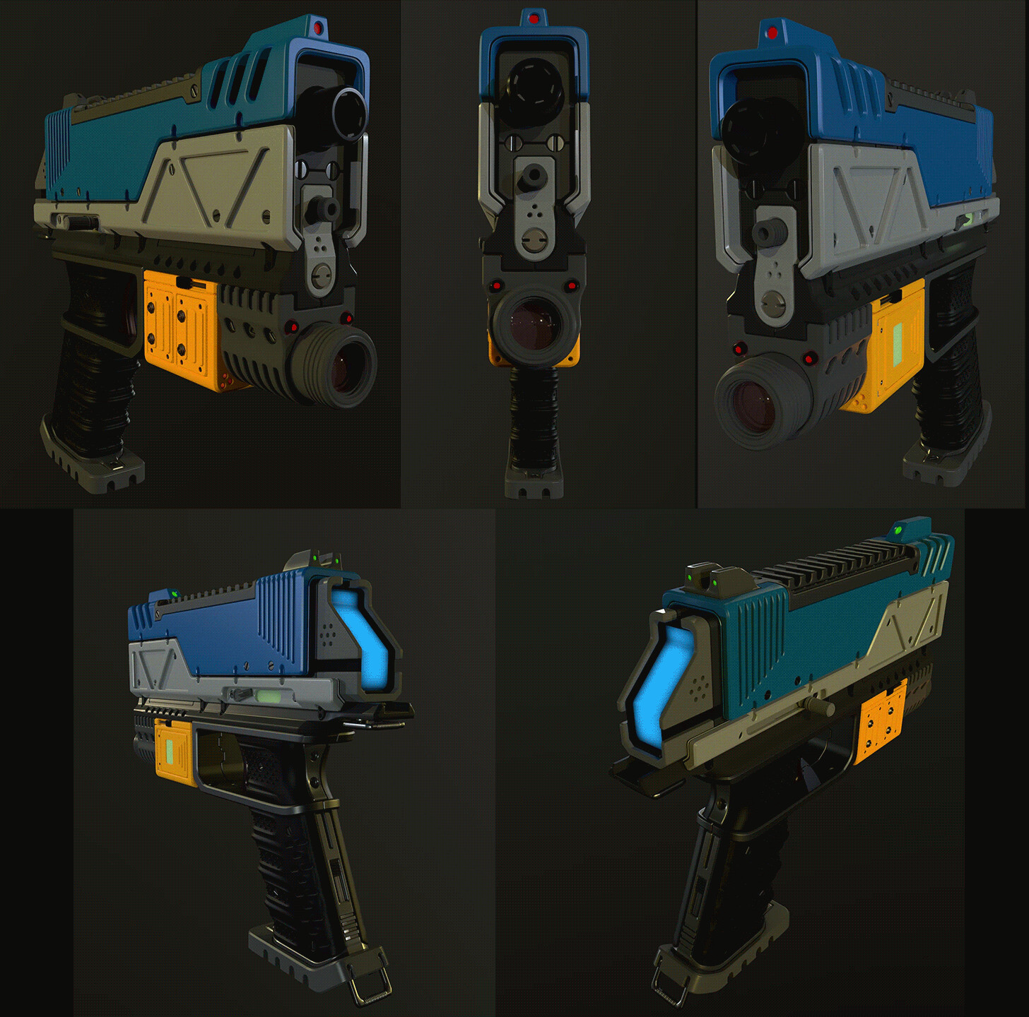 ArtStation - Drone gun WIP part 3 - Finishing the high-poly