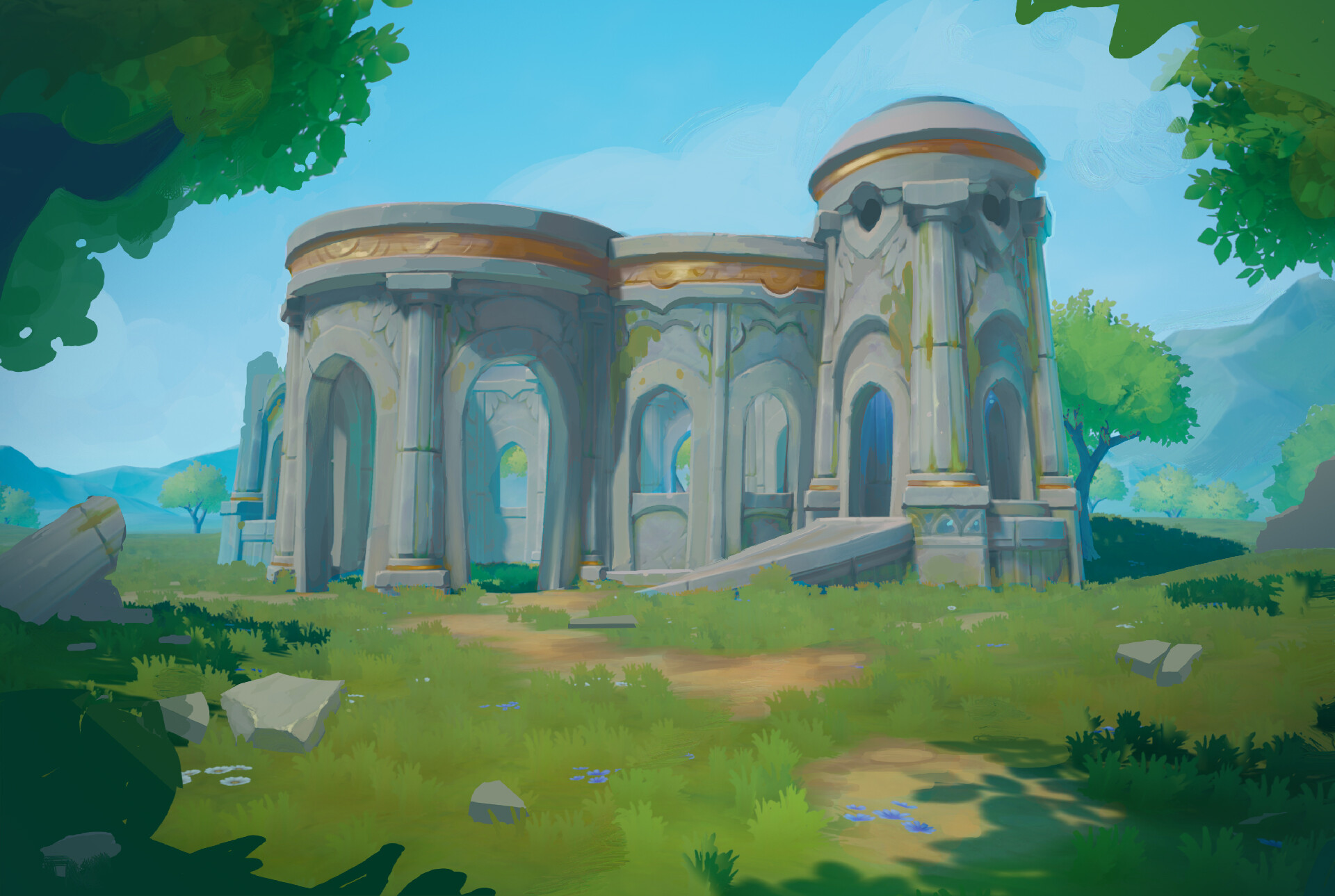 ArtStation - Temple Scene WIP