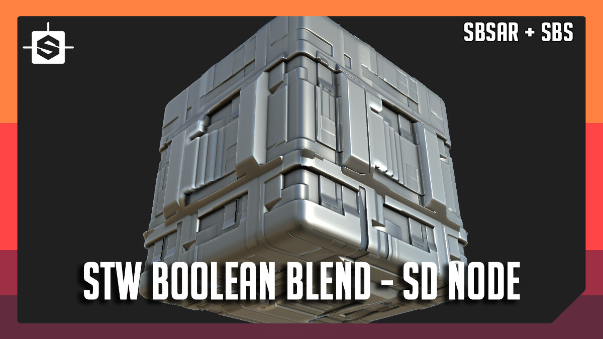 ArtStation - FREE Substance Designer Boolean Blend Node!