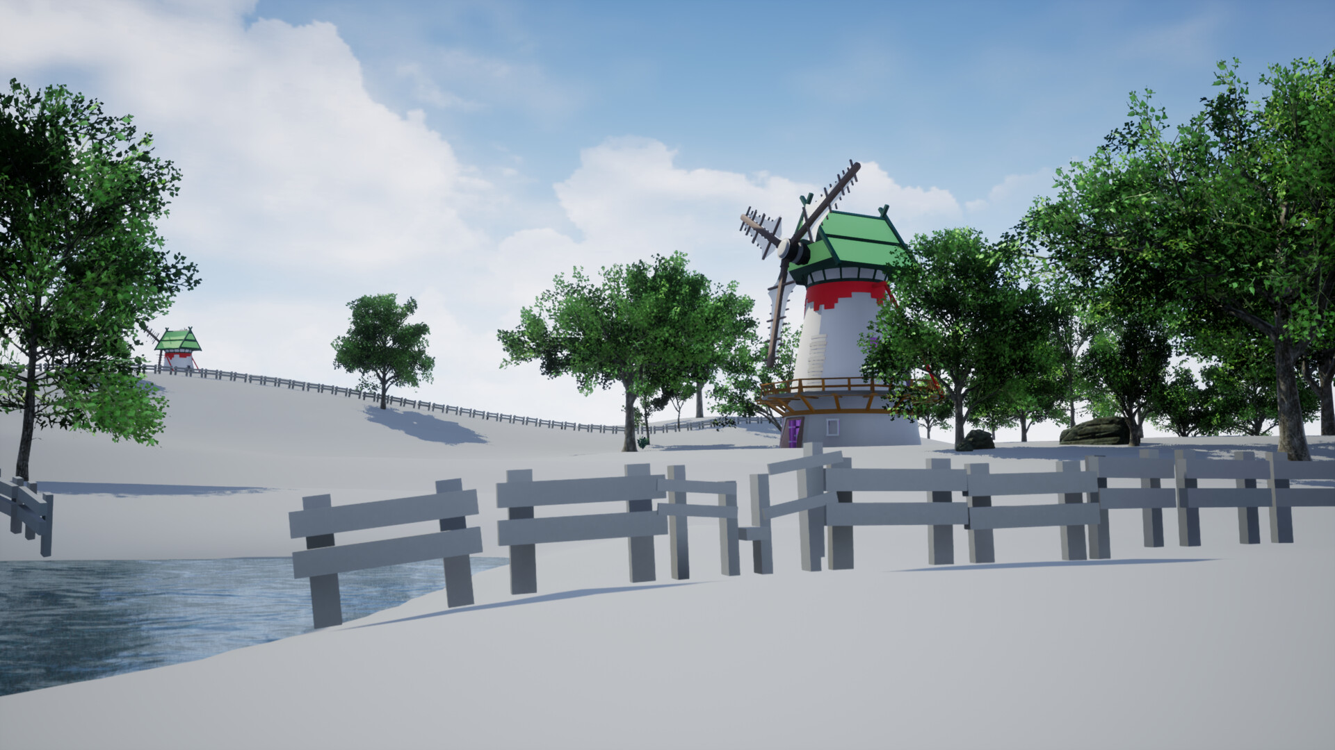 ArtStation - WIP Windmill Scene