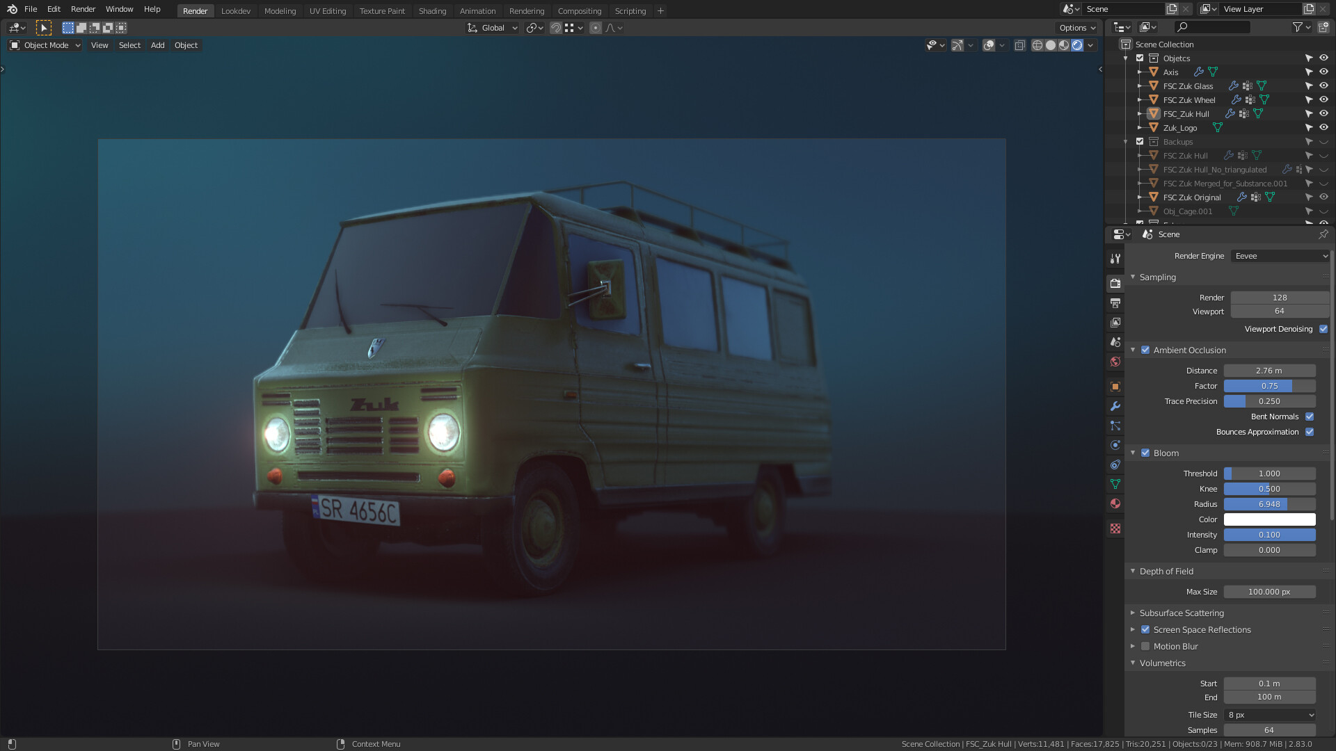 ArtStation - FSC Zuk Vehicle - Surfacing Practice WIP