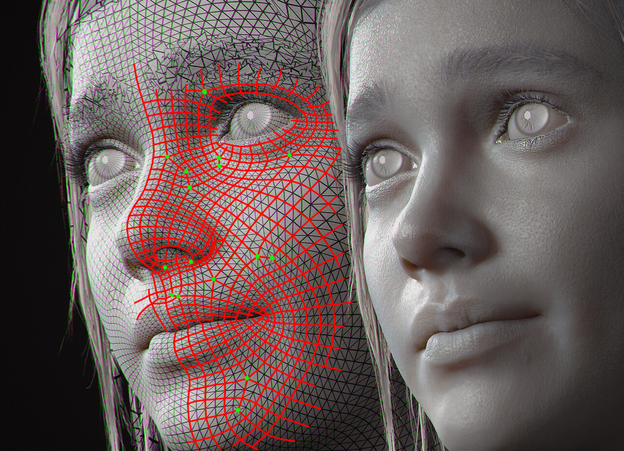 Vincent Ménier - The Last of Us: Part II - Face Topology Study