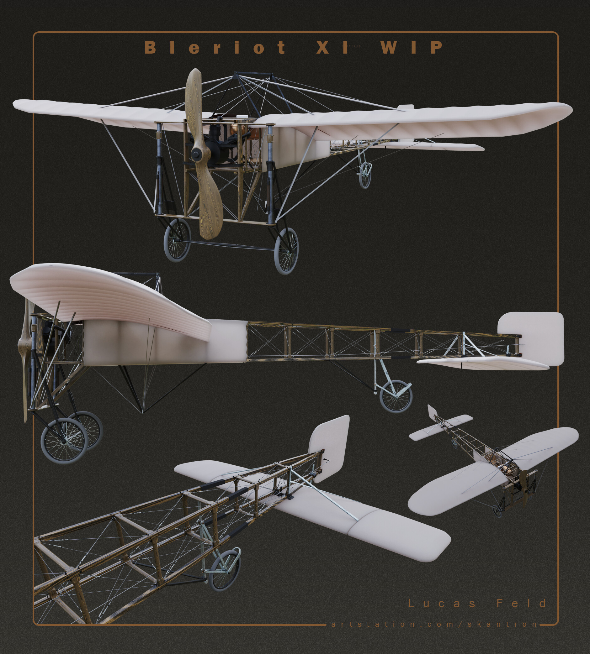 ArtStation - Bleriot XI WIP