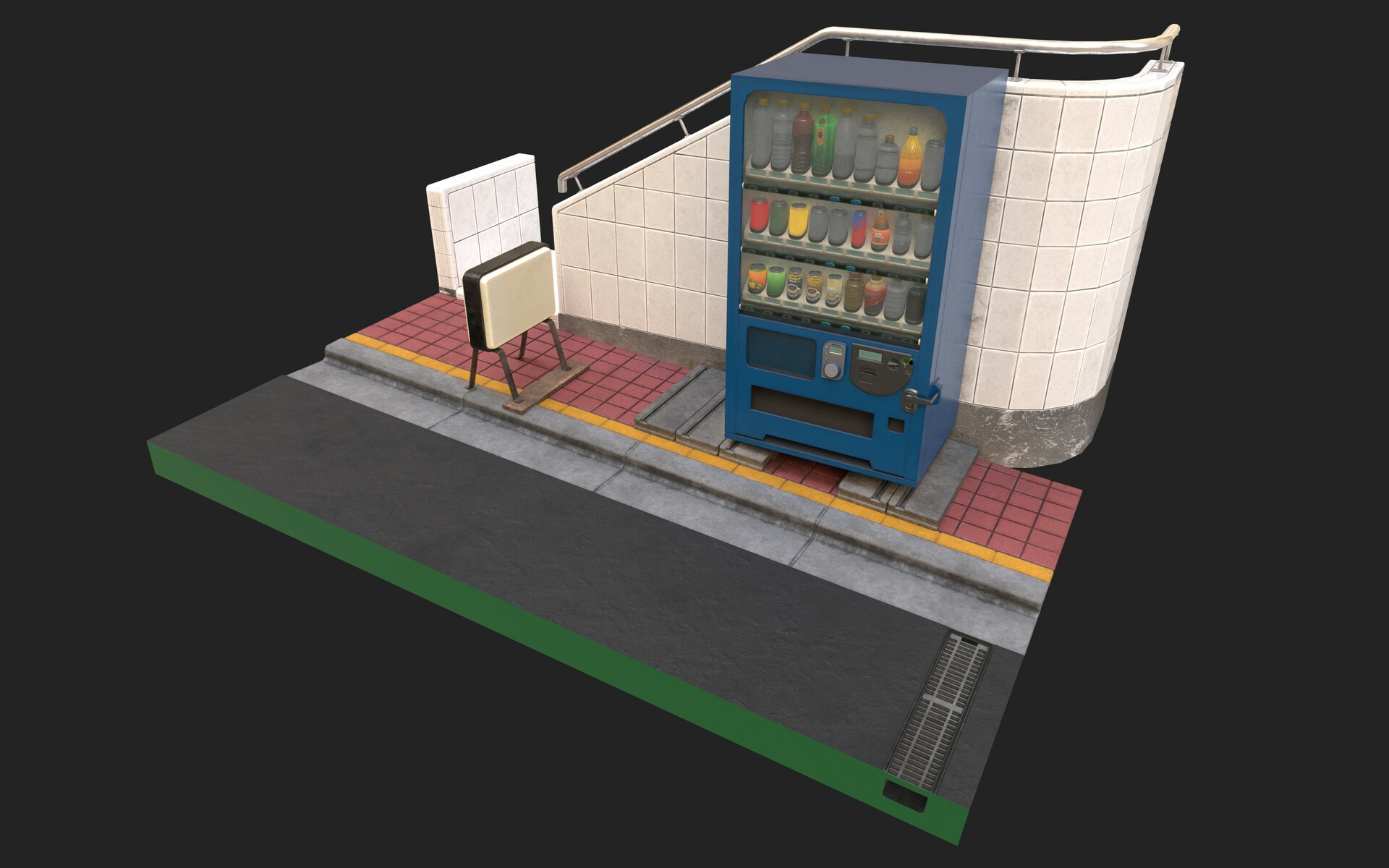 ArtStation - Vending Machine WIP Part 2 - Planing the scene