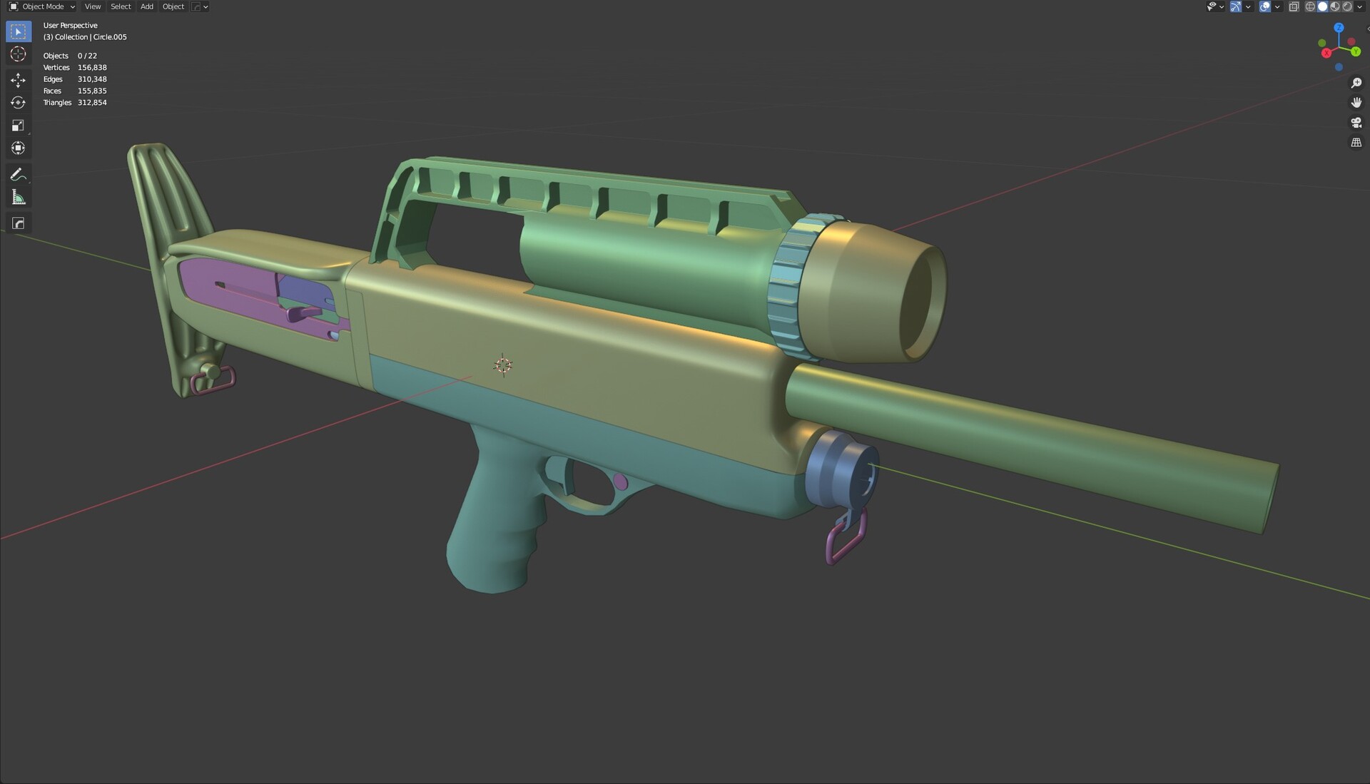 ArtStation - HS-10 Shotgun High Poly work in progress