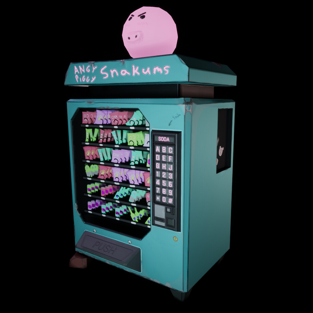 ArtStation - Angy Piggy Snakum's Vending Machine Process