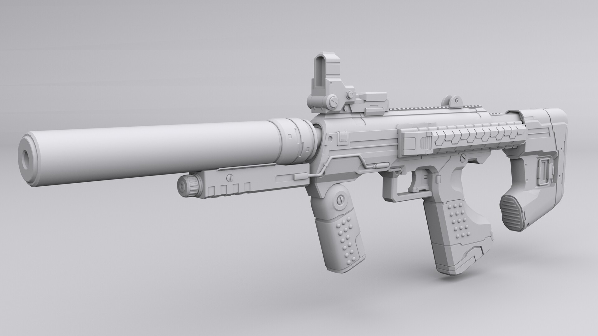 ArtStation - ODST WIP 4: M7S Suppressed SMG (Halo Fan Art Project)