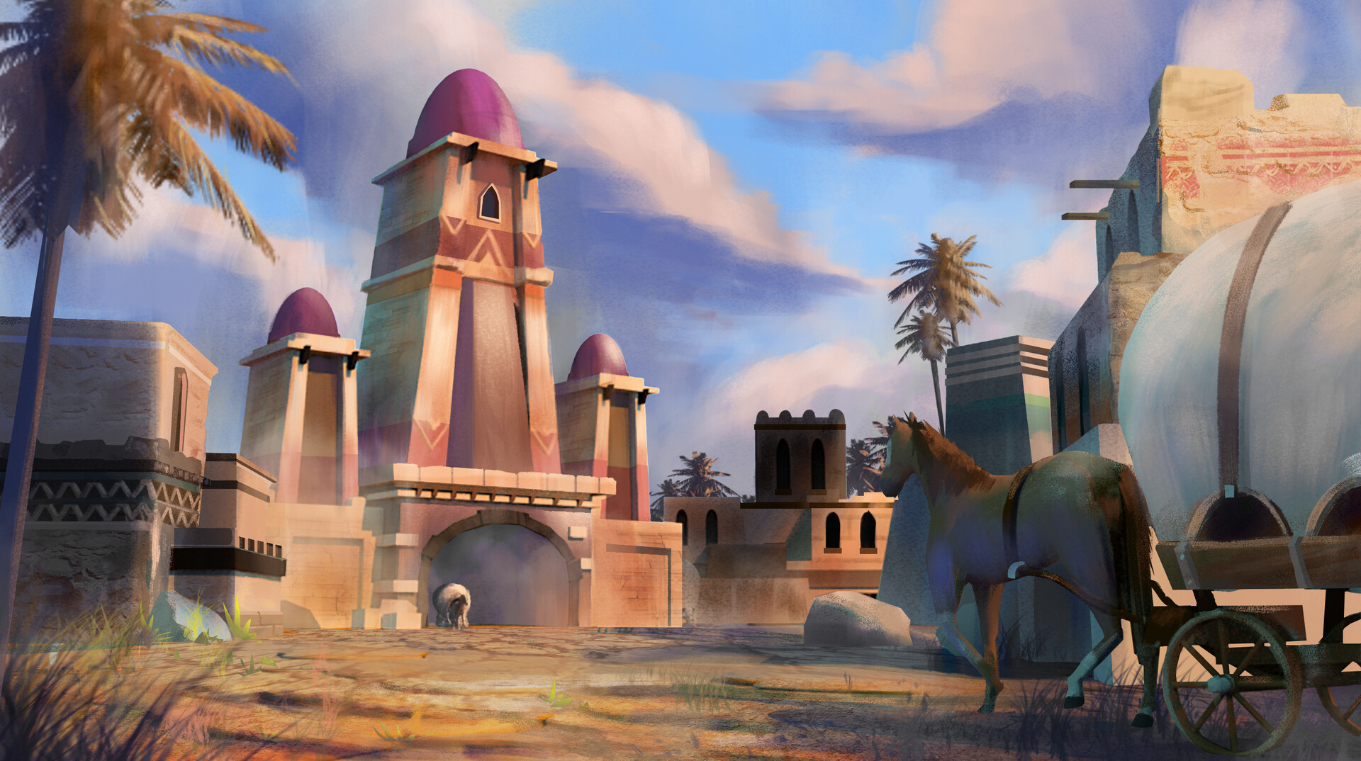 ArtStation - Environment Concept Project | The Bazaar | Part 4