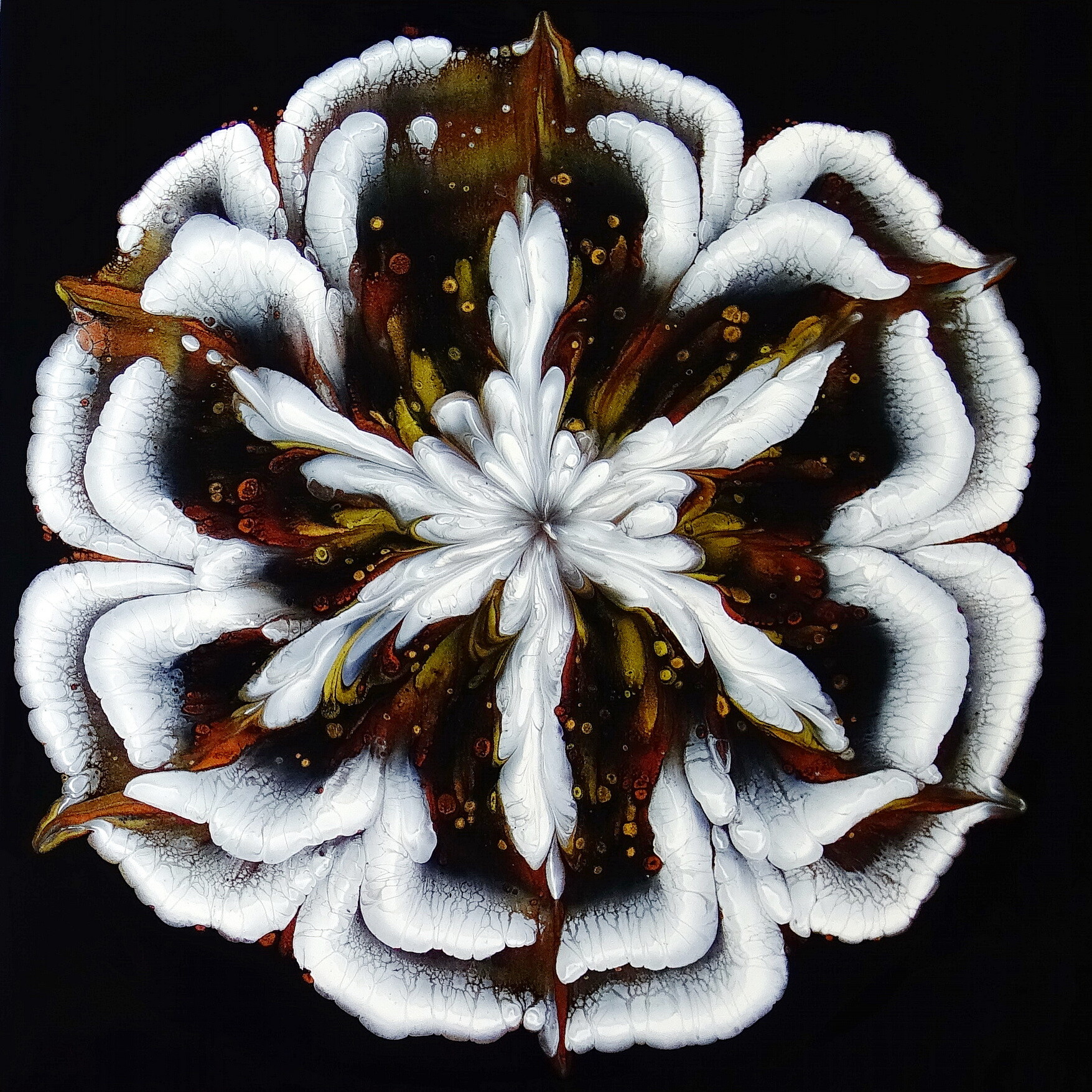 Fiona Art - 7 Amazing acrylic pour FLOWER paintings / Acrylic pouring ...