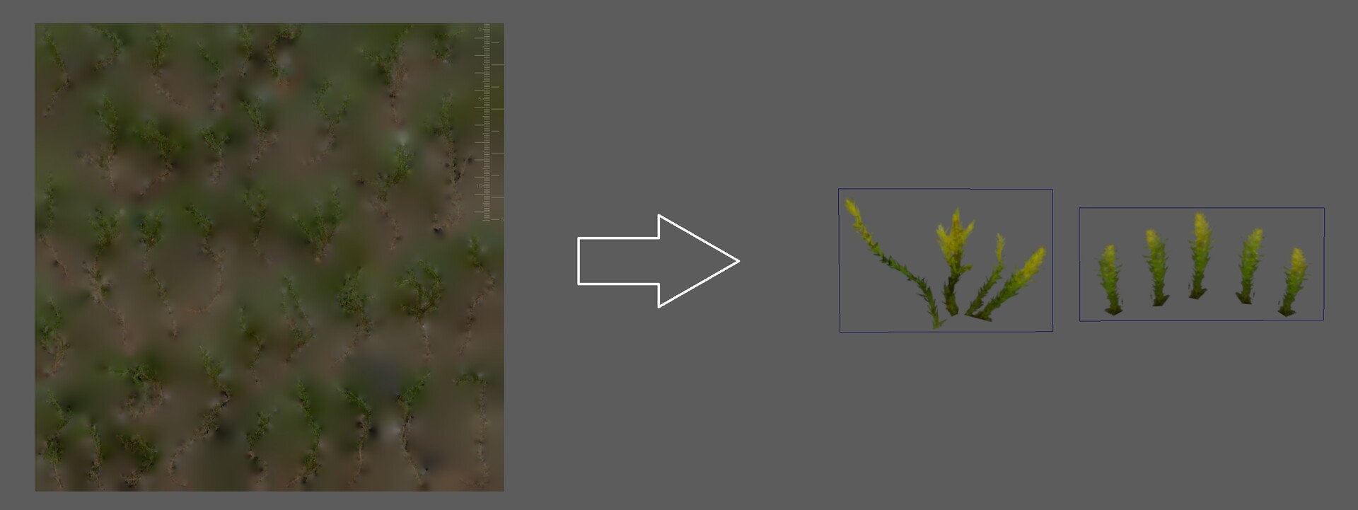 Chris Kabeya - WIP - UE4 Experiments: Card based moss visuals