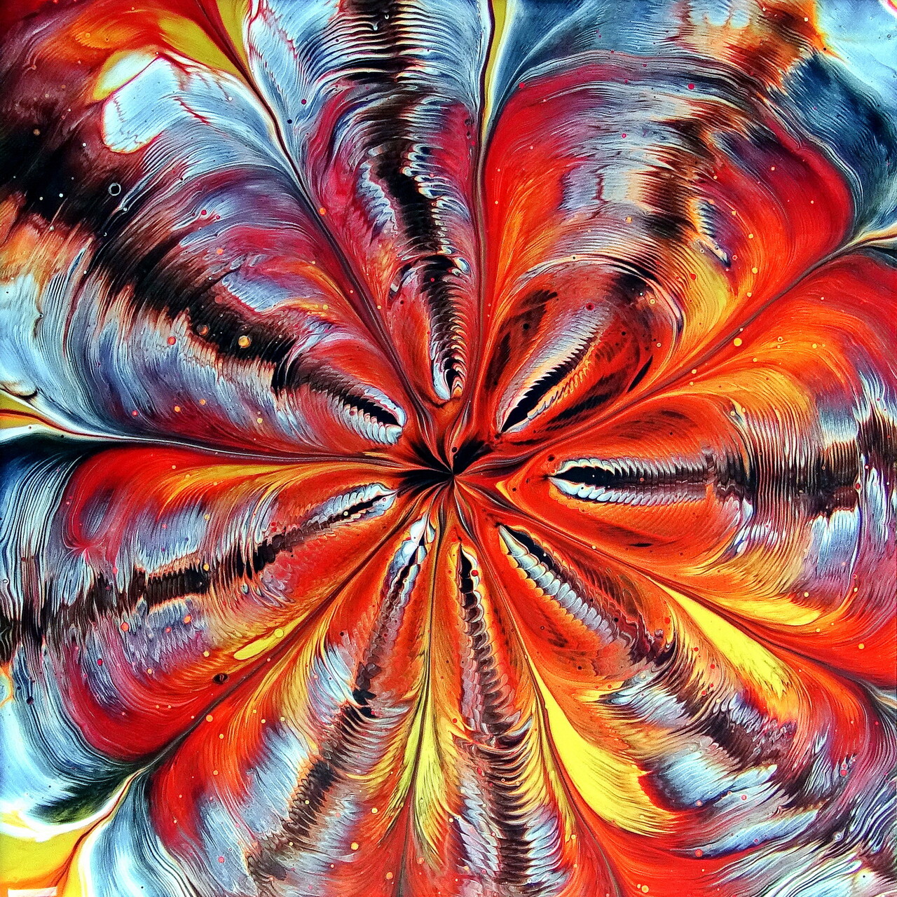 Fiona Art - LEAKY CUP acrylic pour ~ Acrylic pouring for beginners