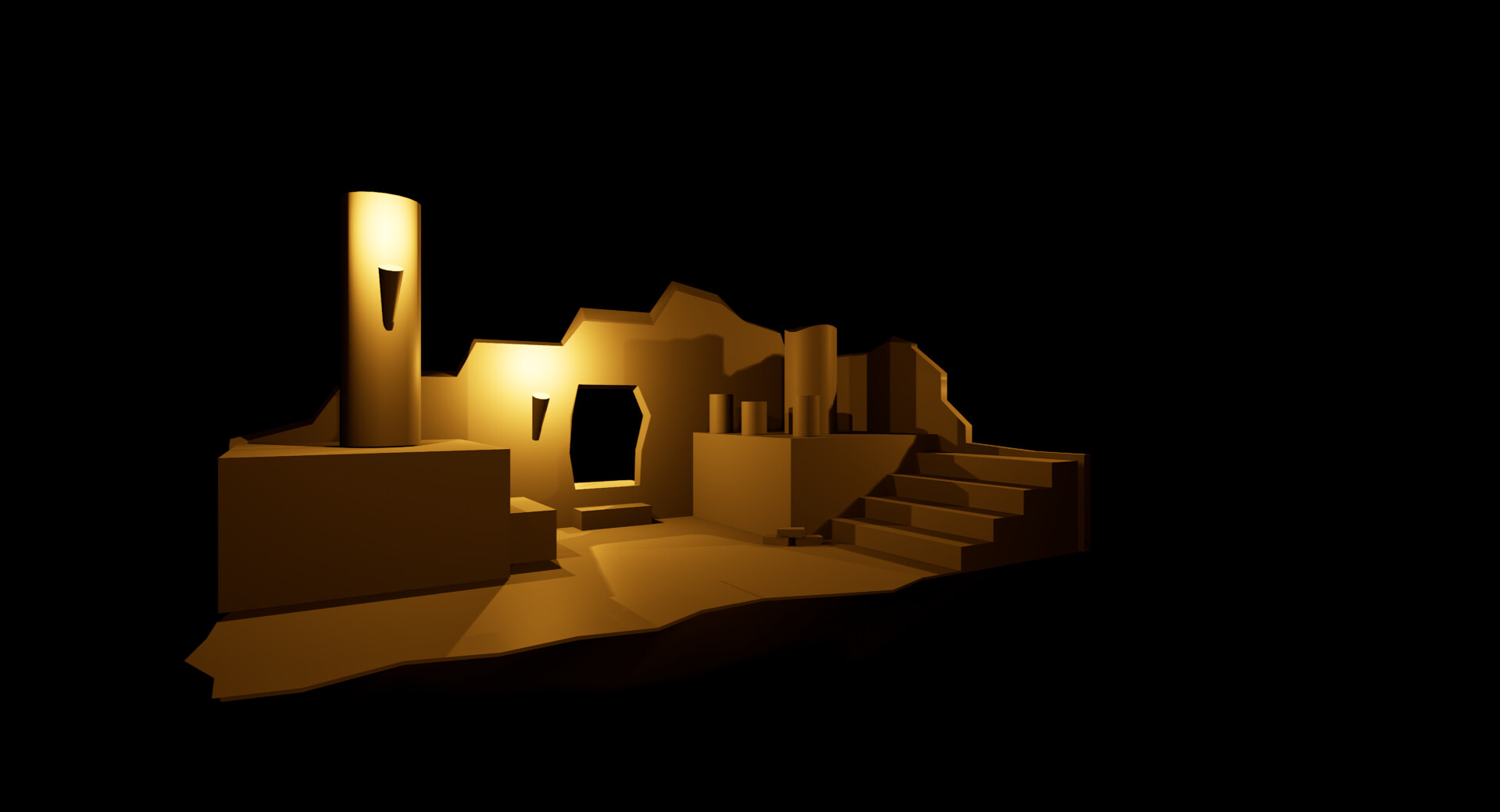 ArtStation - 3D Sculpting / Tomb Diorama (Blockout, Lighting + Camera Progression)