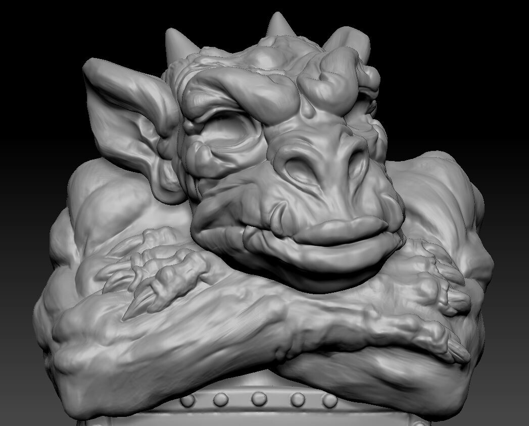 ArtStation - Gargoyle Statue Progression - Week 2