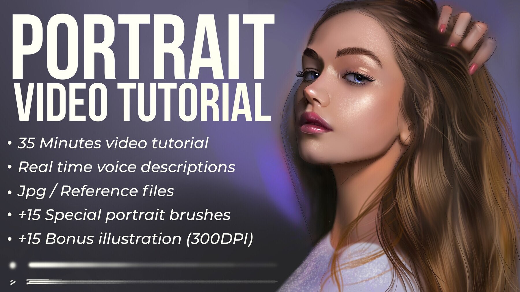 ArtStation - Portrait Painting in Photoshop Video Tutorial