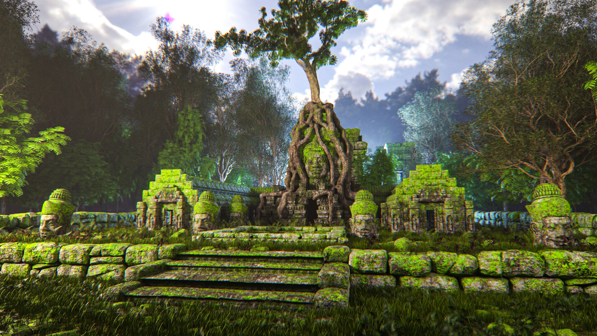 ArtStation - Temple + Grass