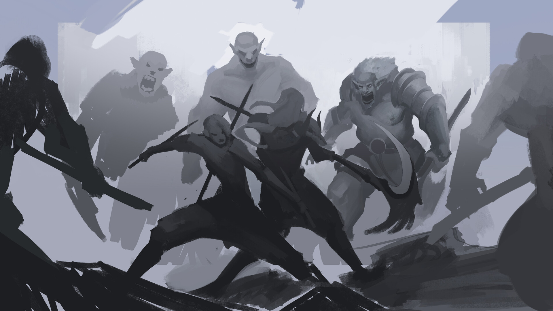 ArtStation - WIP Orc Raid