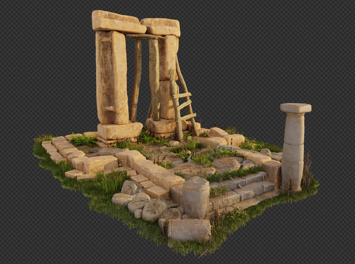 ArtStation - Old Temple - Progress