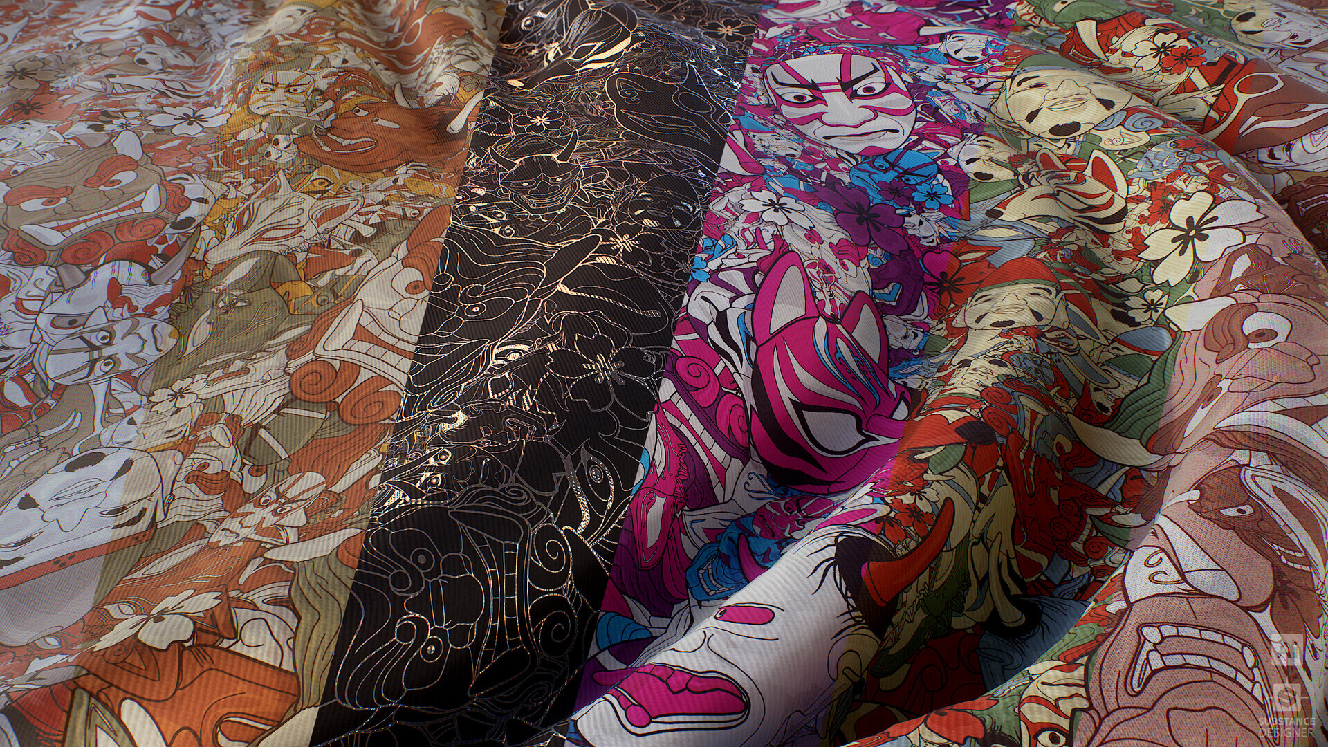 ArtStation - Kabuki Fabric - Download Available