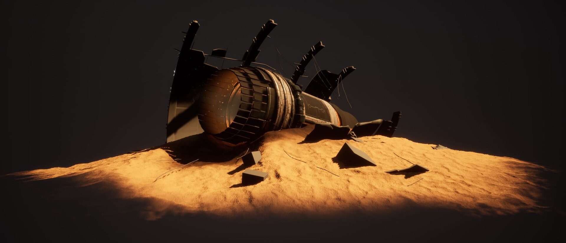 ArtStation - Crash Site Diorama- Progress update