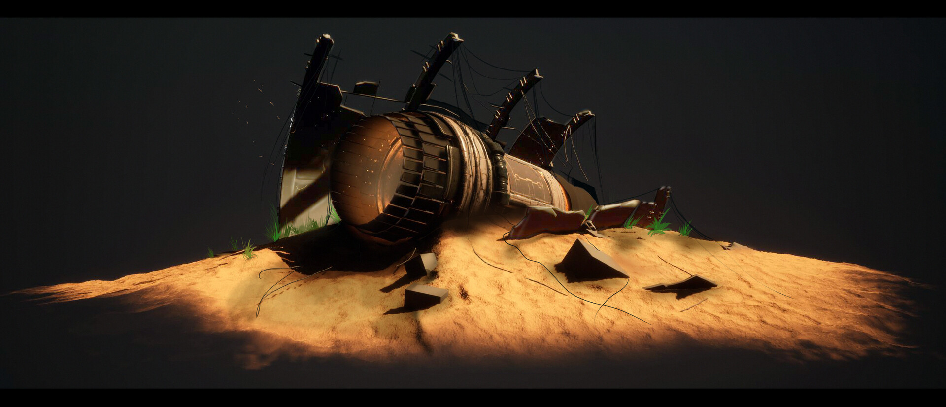 ArtStation - Crash Site Diorama- how's it going?