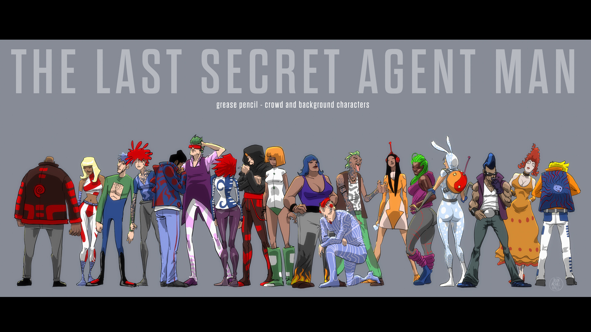 ArtStation - Grease Pencil Crowd Characters Lineup - Round 1
