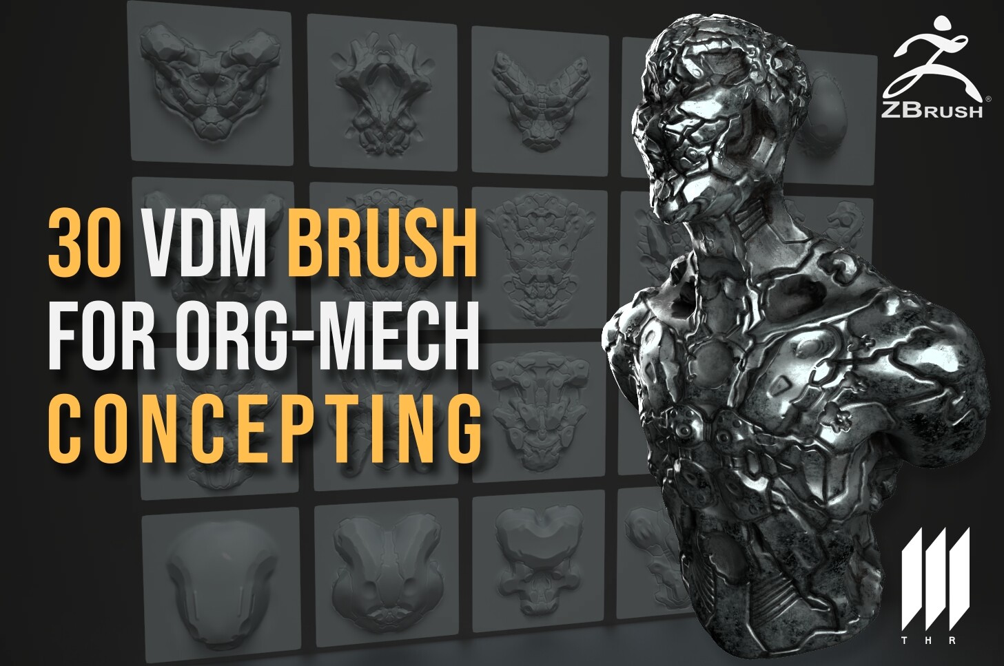 ArtStation - New Digital Product: 20 VDM Brush For Organic-Mech ...
