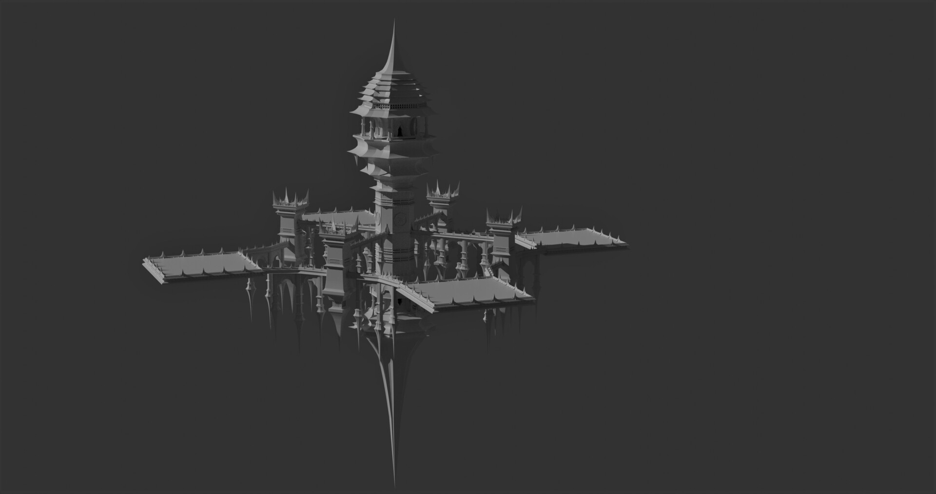 ArtStation - DMU Game Art FMP - Silk Citadel 3D Blockout