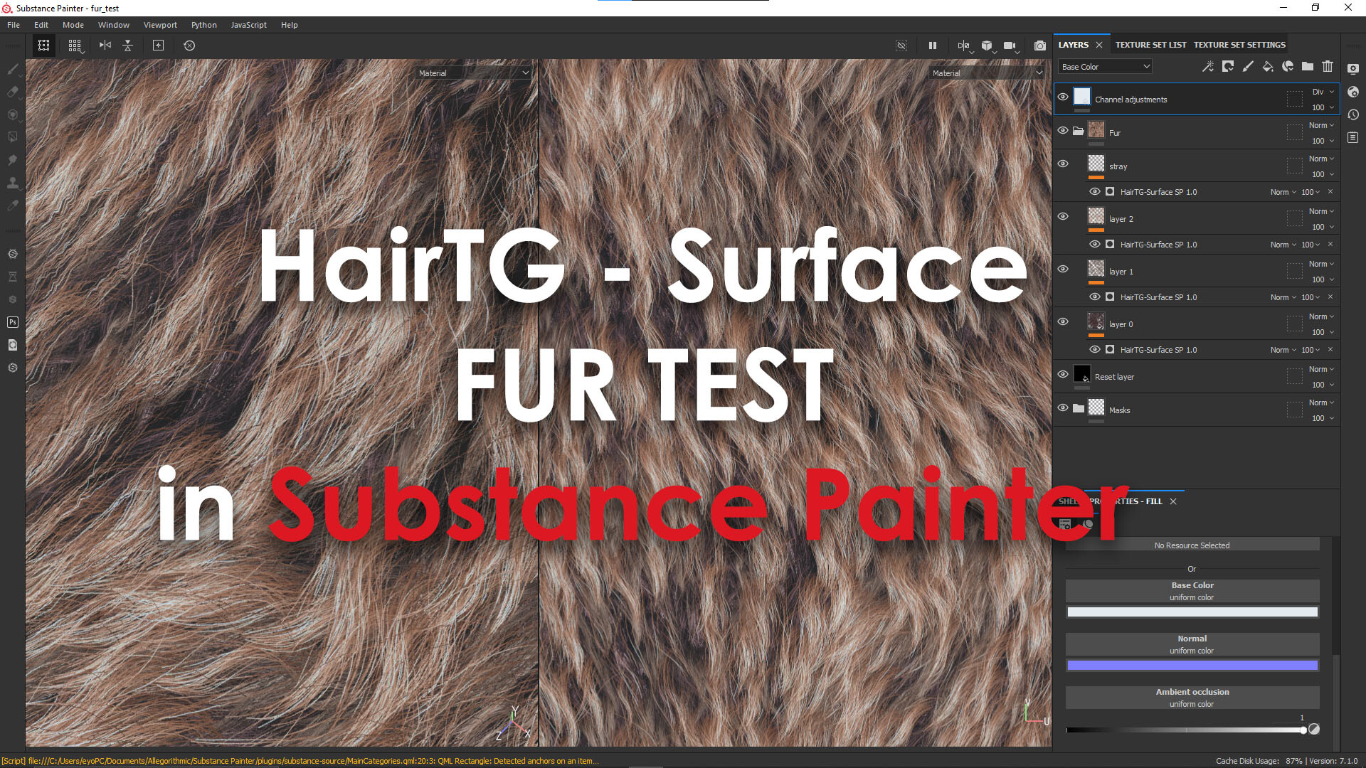 ArtStation - HairTG - Surface Fur Test