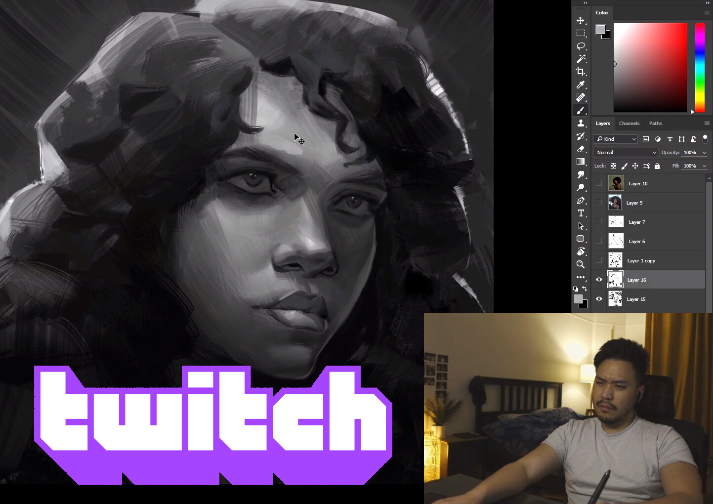 ArtStation - TWITCH STREAM - First time showing my face!