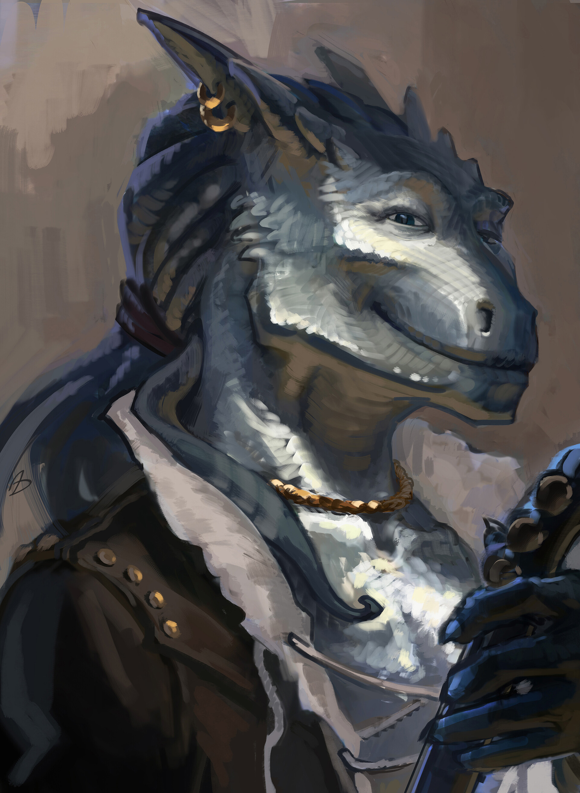 dnd silver dragonborn wizard