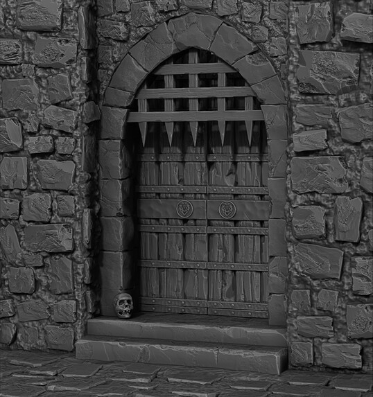 ArtStation - Castle Gate - Sculpting Fun