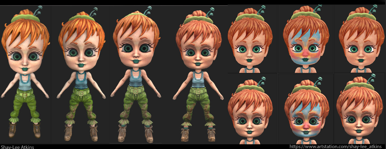 Shay-Lee Atkins - Making of: Stylised 3D Character - Aubery