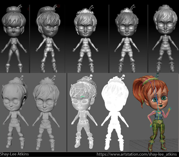 Shay-Lee Atkins - Making of: Stylised 3D Character - Aubery