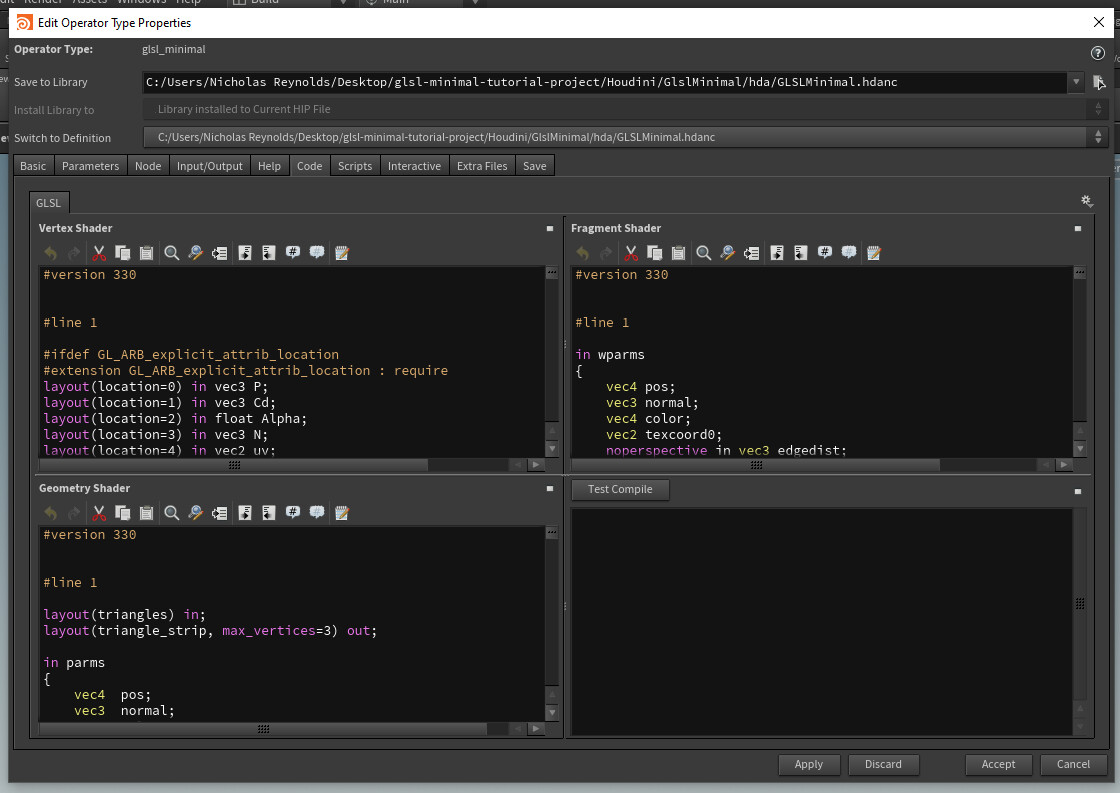 Nicholas Reynolds - Writing a "Minimal" GLSL Shader in Houdini #1 - Scene Setup and Creating a ...
