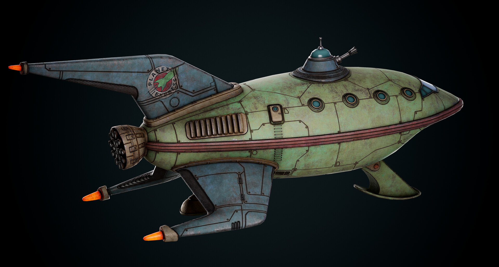 futurama ship inside