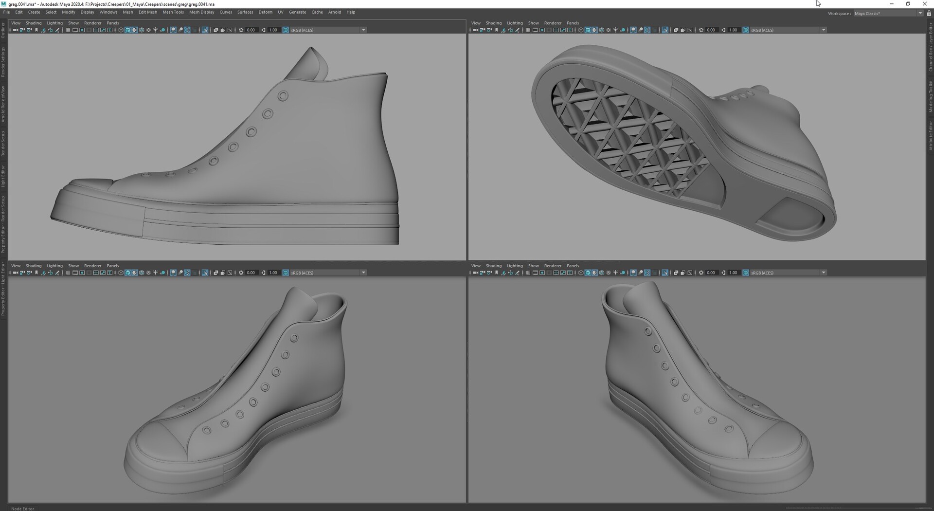 shoe reference front view