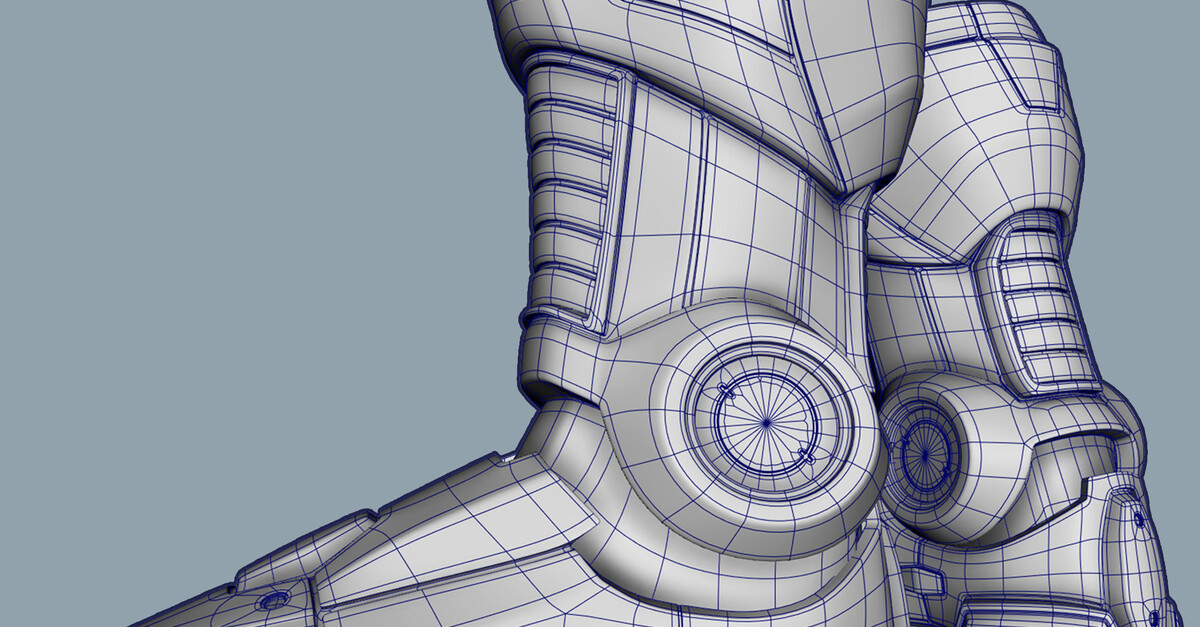 ArtStation - Character Armor Wireframe Breakdown