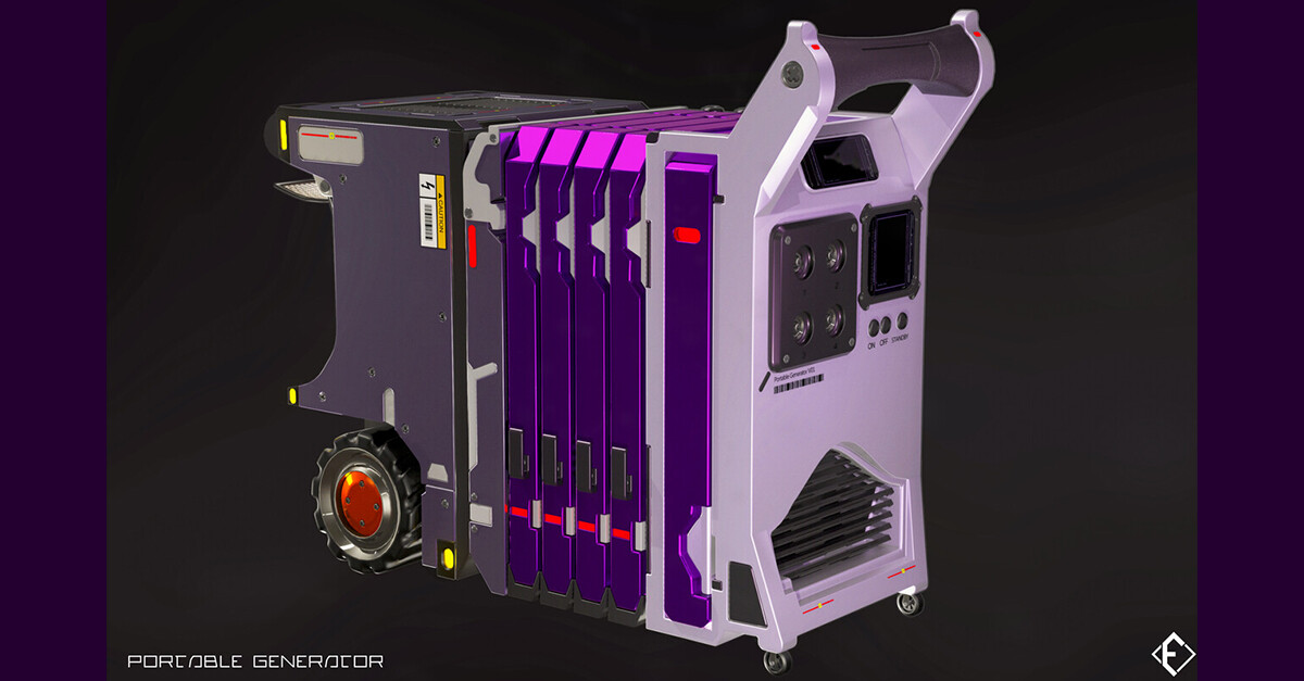 ArtStation - Portable Generator / Prop Contest from Alex Senechal Making Of