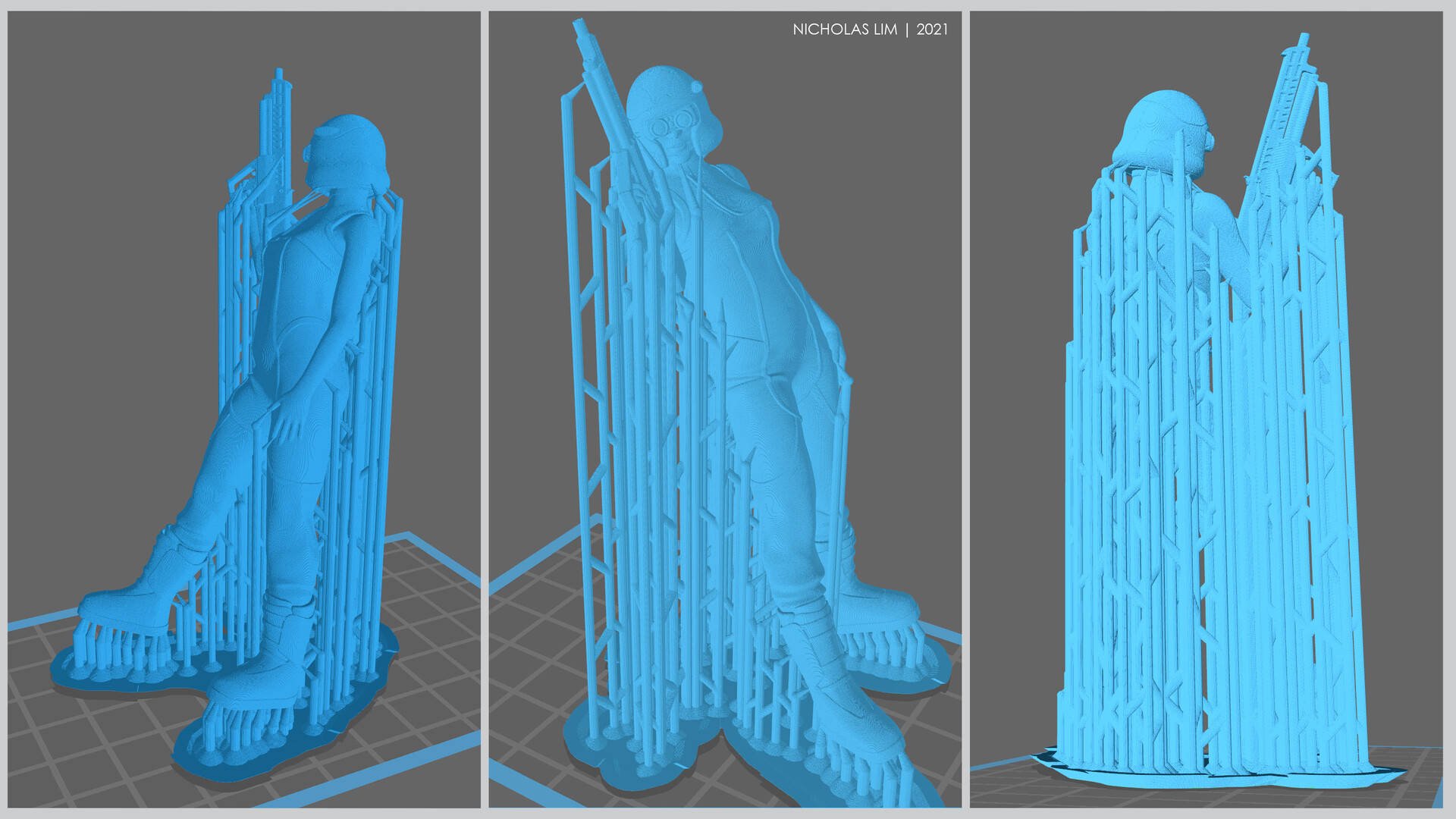 ArtStation - Custom SciFi Lady Figure 3D Print Work in Progress #5