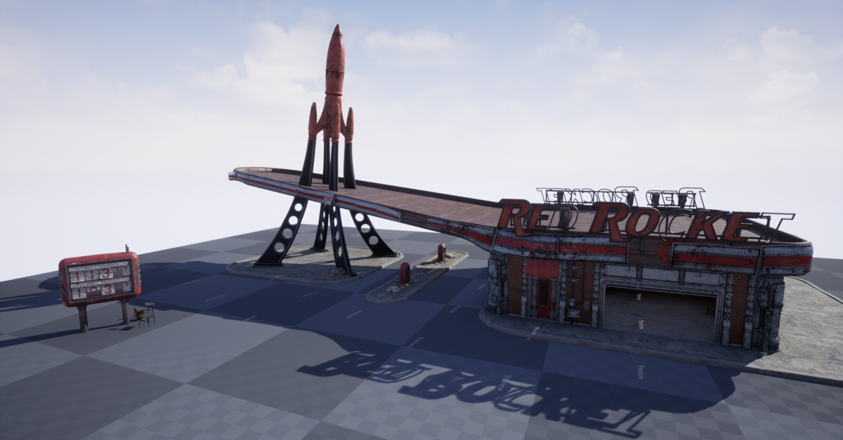 ArtStation - Fallout 4 Red Rocket Service Station WIP #036