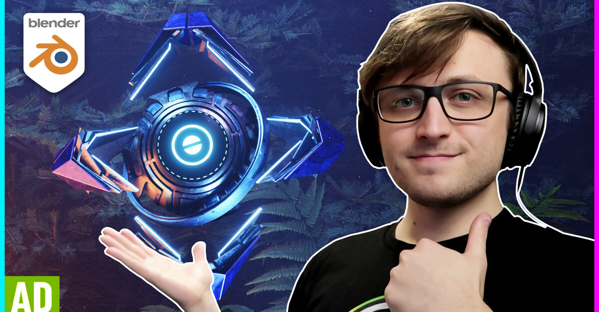 ArtStation - I Designed My Own Destiny 2 Ghost in Blender!