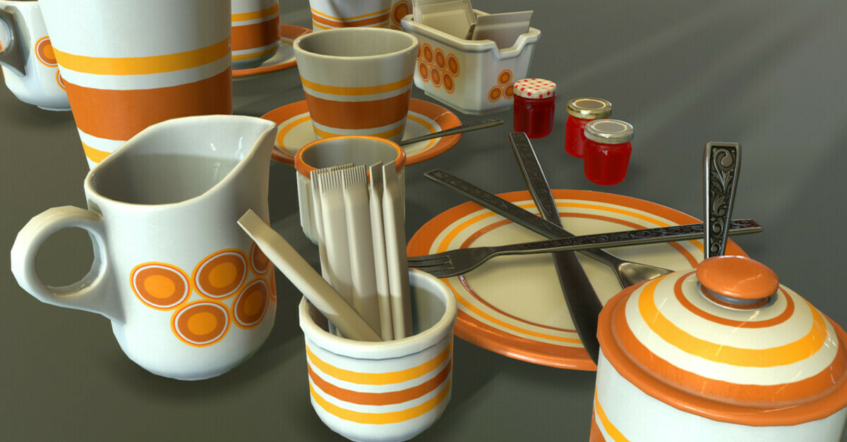 ArtStation - Coffee Shop Props - WIP 3
