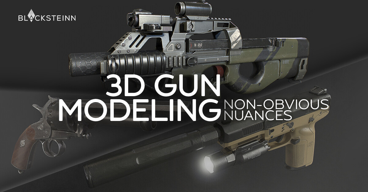 ArtStation - 3D GUN MODELING. NON-OBVIOUS NUANCES