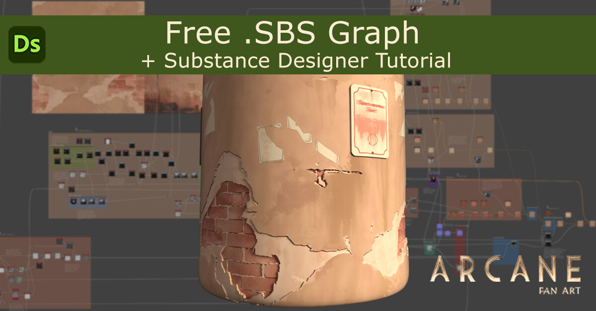 ArtStation - [FREE Material + Tutorial] Arcane Brick Wall in Substance ...