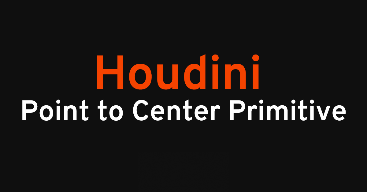 ArtStation - Houdini - Point to center of Primitive