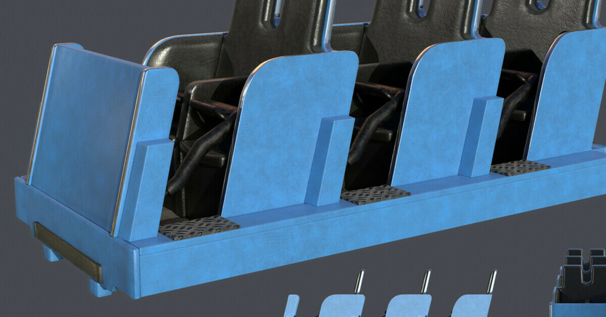 ArtStation - Retopologizing and retexturing the roller coaster car