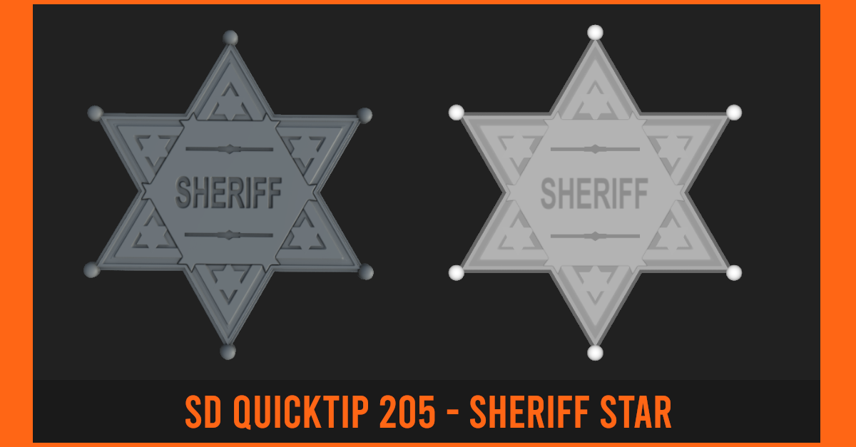 ArtStation - Substance Designer Beginner Quicktip 205 (Sheriff Star)
